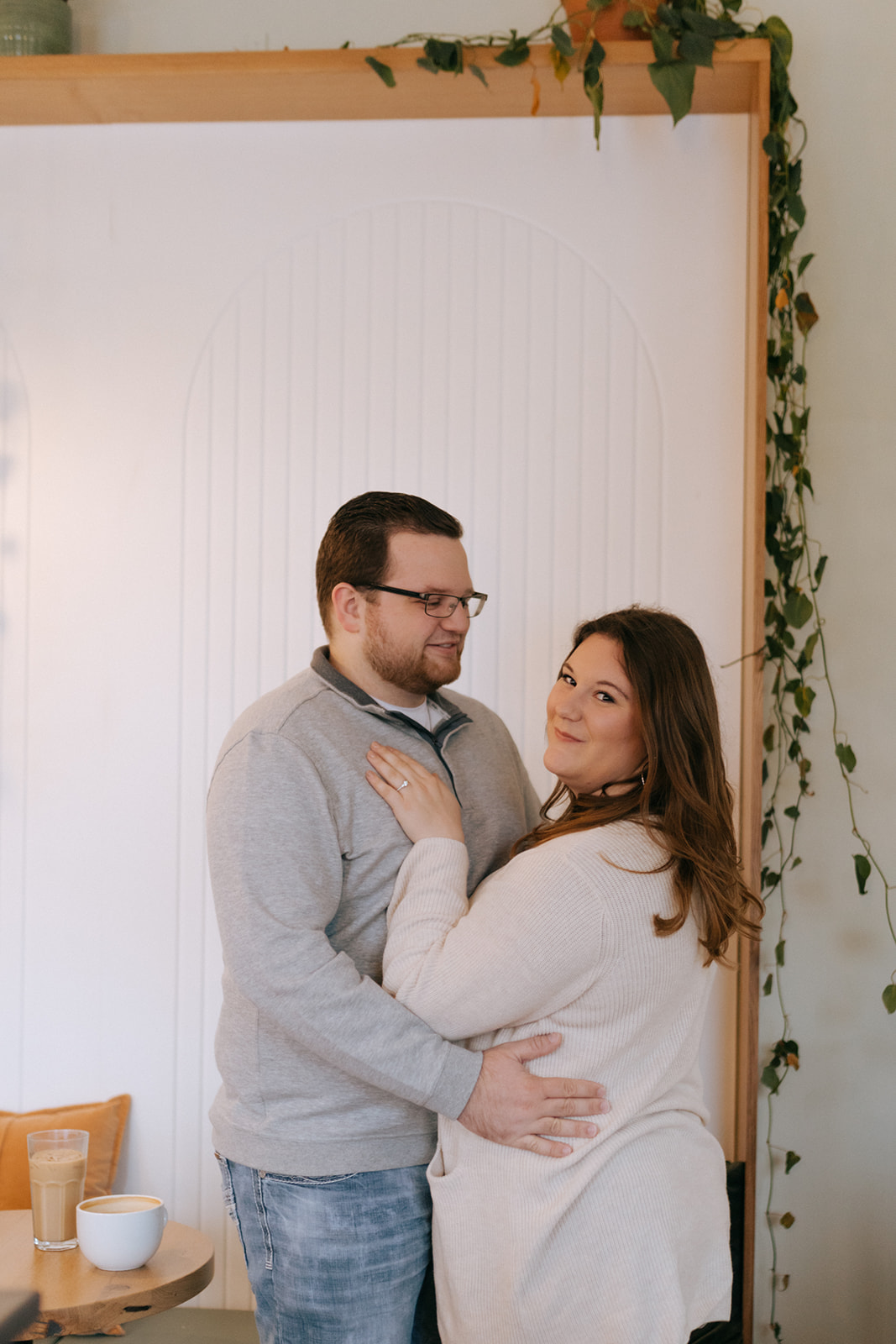 Coffee Shop Engagement Session | AnnikaFrame.com