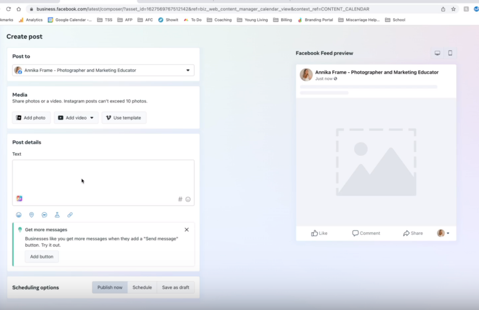 How to Schedule Facebook + Instagram Posts Through Meta Business Suite ...