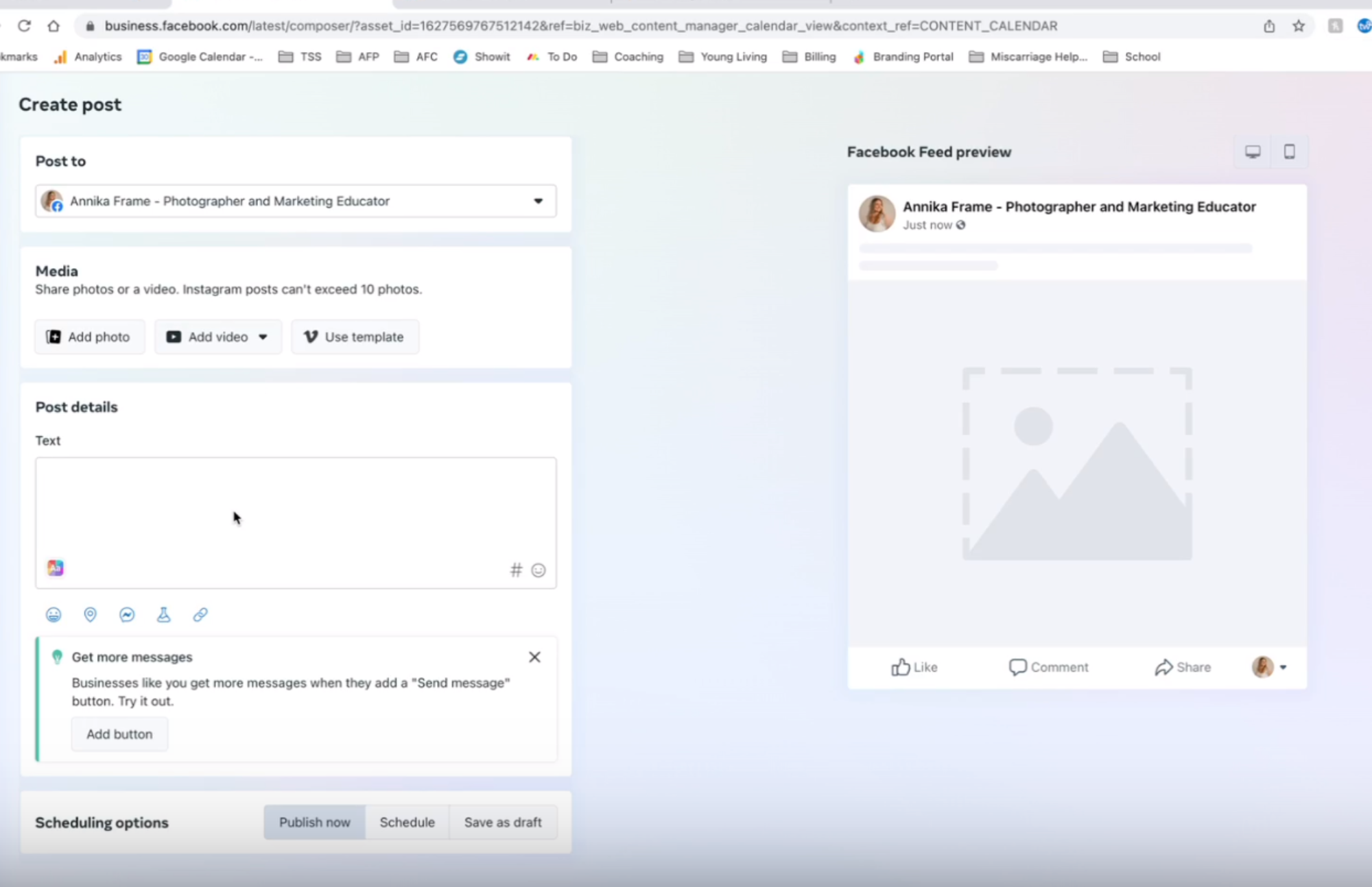How to Schedule Facebook + Instagram Posts Through Meta Business Suite ...