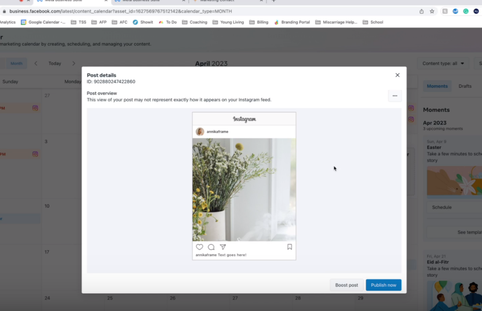 How to Schedule Facebook + Instagram Posts Through Meta Business Suite ...